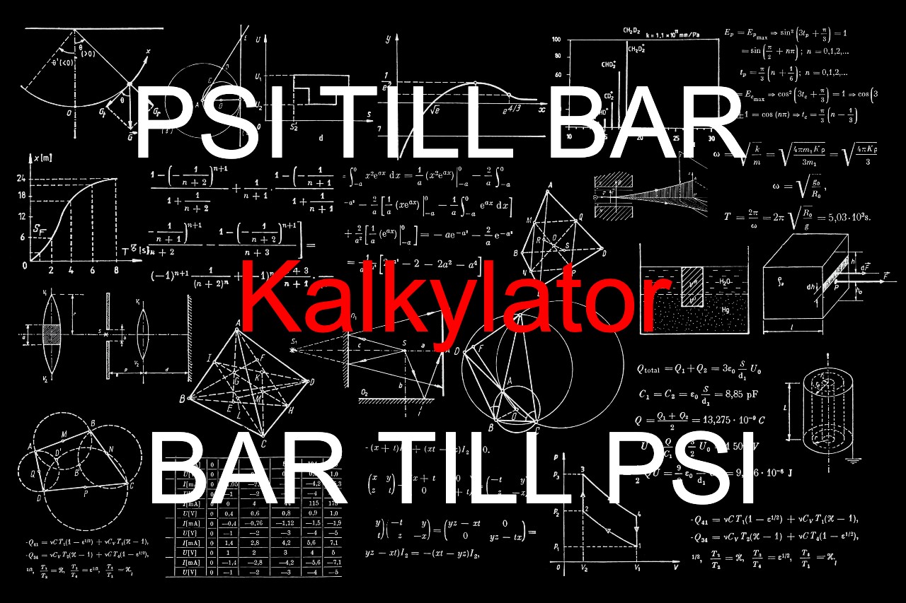 Psi Till Bar Kalkylator kostnadsfri Omvandlare Riddermark Bil